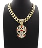 JASON MASK FRIDAY 13TH PENDANT SILVER CUBAN LINK CHAIN NECKLACE HIPHOP ...