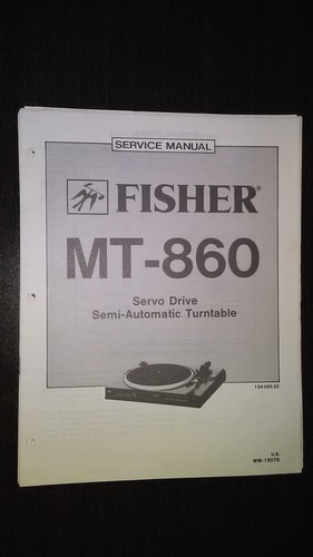 Fisher mt-860 Service Manual original repair book stereo turntable ...