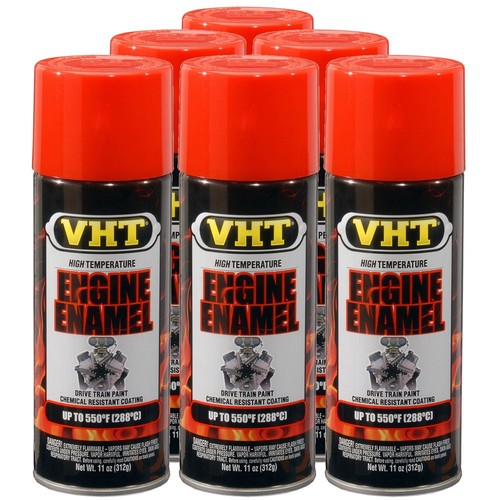 VHT Paint VHTSP119 (6-PACK); Engine Enamel 11oz Aerosol Chevy Orange ...