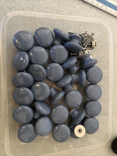 30-1.5” Blue Ceramic Cabinet Knobs | eBay