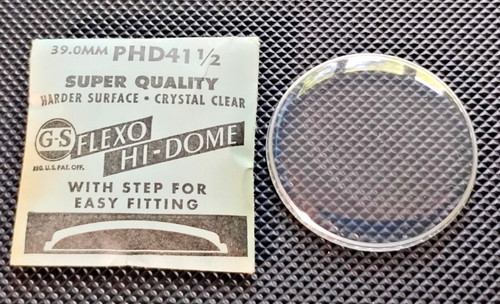 39mm Watch Crystal Round Flexo Hi-Dome for Crowned Dials & Sweep Second ...