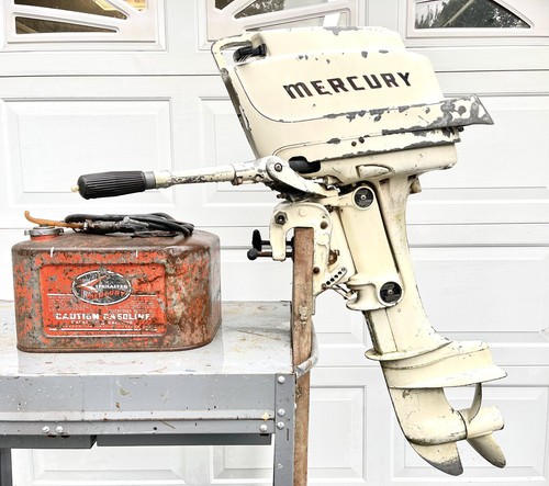 Vintage 1960-1961 10 hp 10hp Mercury outboard boat motor & Tank | eBay