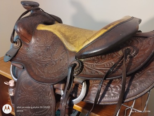 Vintage Bona Allen Wofford Roping Saddle | eBay