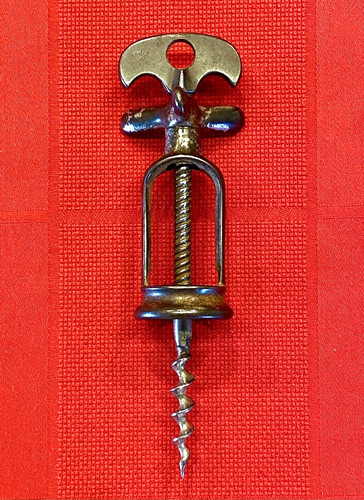 Antique Fixed Fly Nut Open Frame Corkscrew - Marked J. PERILLE DEPOSE ...