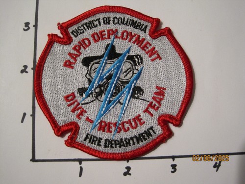Washington DC Fire Dept Dive Team patch DCFD District of Columbia scuba ...