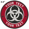 BIOHAZARD SYMBOL EMBROIDERED PATCH iron-on sew-on TOXIC WARNING DANGER ...