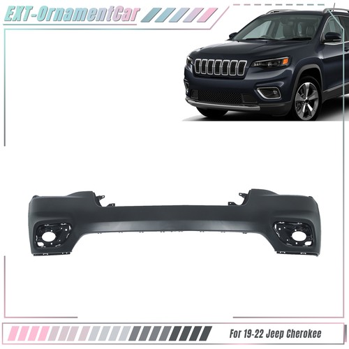 Black Front Upper Bumper Cover 6AZ97TZZAE Fit For Jeep Cherokee 2019 ...