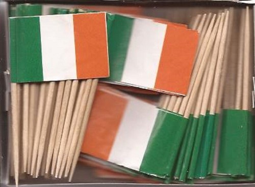 One Box of 100 Ireland Toothpick Flags, 100 Small Mini International ...