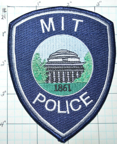 MASSACHUSETTS INSTITUTE OF TECHNOLOGY MIT POLICE DEPT DARK BLUE PATCH ...