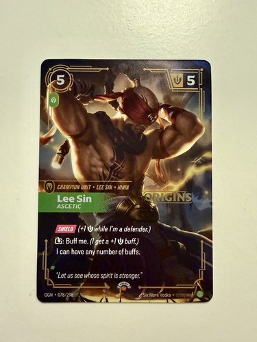 Riftbound Origins - Lee Sin Promo Stamped - 078/298 - League Of Legends ...