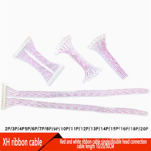 XH Red/White Flat Ribbon Wire Double-end and 2.54 Connectors 10/20/30cm ...