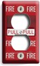 FIRE ALARM PULL DOWN LIGHT DIMMER CABLE WALL PLATE COVER MAN CAVE ...