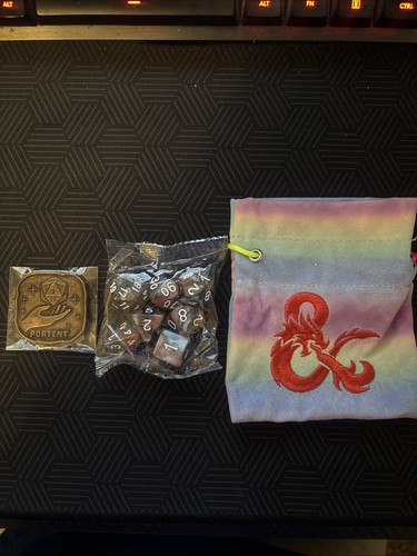 Dungeons & Dragons Acererak’s Treasure Dice, Coin, and Bag! Obsidian ...