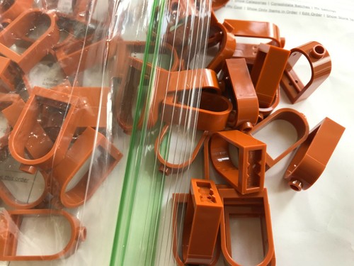 LEGO-NEW-#30044 DARK ORANGE-WINDOW 1 X 2 X 2/3 ROUNDED TOP -5 PIECES | eBay