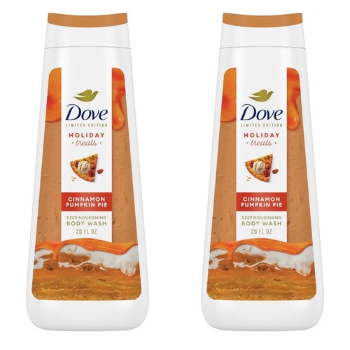 2 Pack Dove Holiday Treats Body Wash Cinnamon Pumpkin Pie Limited ...