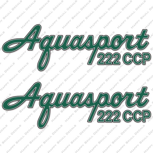 AQUASPORT 222 CCP BOAT DECALS 33" x 10.4" 2pcs. | eBay