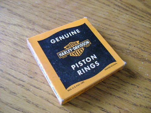 261-38C NOS Original Harley Piston Ring Set 45" Flat WL WLA 1937 later ...
