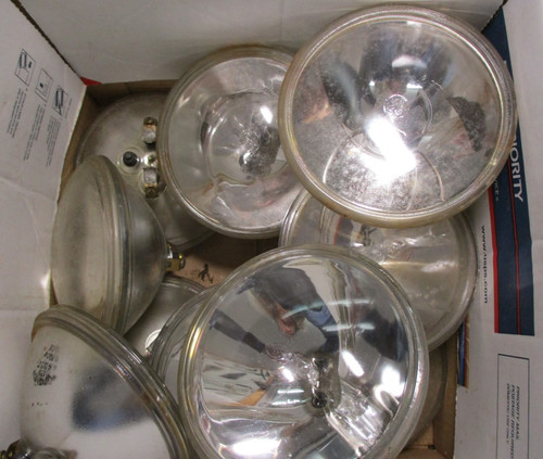 UNITY 6" SPOTLIGHT BULBS, 12V, USED, WORKING,FLAT & DOMED LENSES, LOT ...