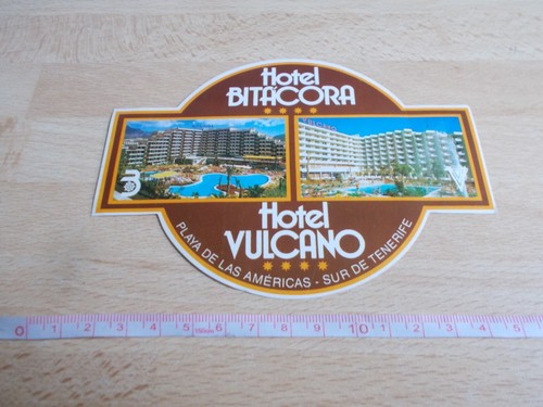 Sticker Hotel Bitacora - Hotel Vulcano - Playa Of Las Americas | eBay