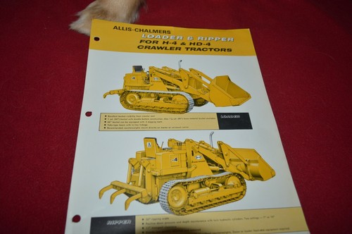 Allis Chalmers H4 HD4 Crawler Tractor Dealers Brochure AMIL15 | eBay