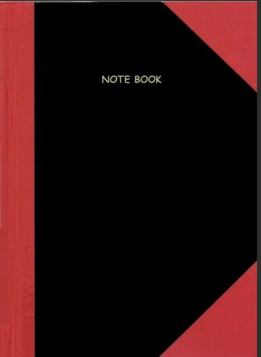 1 X A6 Lined Red And Black Notebook 200 Pages / 100 Sheet Case Bound ...