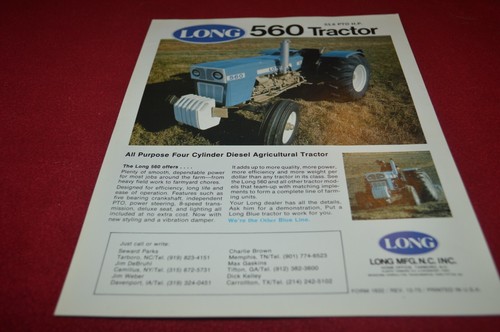 Long 560 Tractor Dealers Brochure AMIL15 | eBay