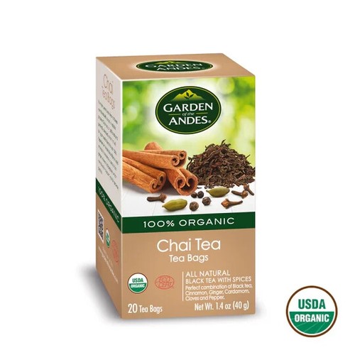 GARDEN OF THE ANDES - Chai Tea - 100 % NATURAL X 20 - BAGS. X 2 | eBay