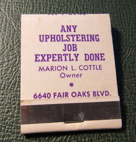 Matchbook - Western Upholstery Carmichael CA FULL | eBay