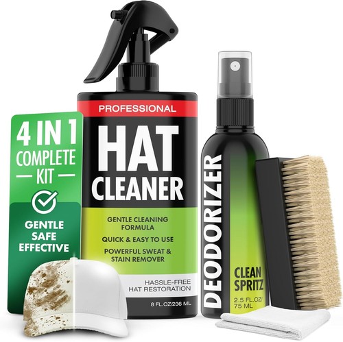 4-in-1 Professional Hat Cleaning Kit, Removes Dirt and Stains, Gentle ...