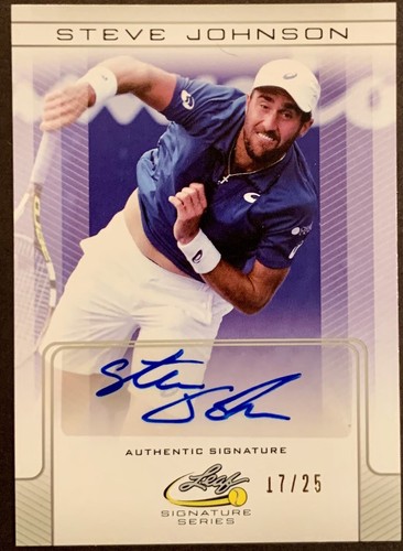 2017 LEAF STEVE JOHNSON @ 17/25 @ AUTO AUTOGRAPH #BA-SJ1 USA SIGNATURE ...