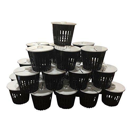 NET POT 2 3 4 5 6 inch with LIDS MESH HYDROPONIC AEROPONIC ROUND 10 50 ...