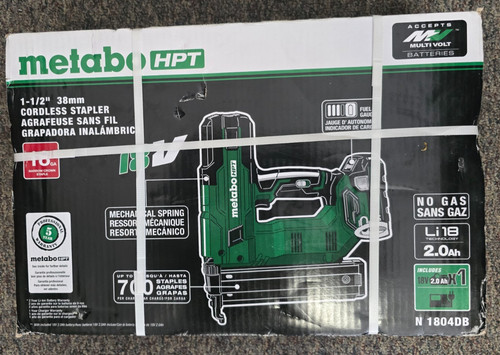 Metabo HPT (N1804DB) 1-1/2" Cordless Narrow Crown Stapler & Bat. SAME ...