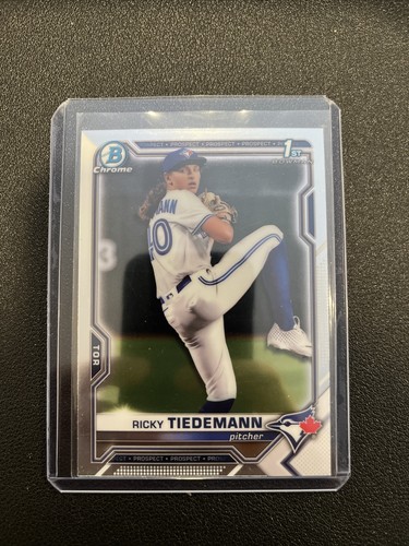 Ricky Tiedemann 2021 Bowman Chrome Draft 1st Bowman RC #BDC-89 BLUE ...