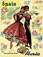Flamenco Postcard - Mujeres de Barcelona #75 Canvas Art Poster 16"x 24 ...