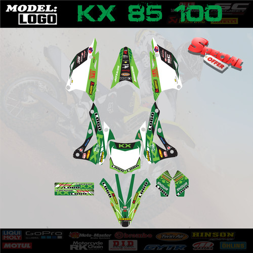 FOR Kawasaki KX85 KX100 2014-LATER Graphics Kits Decal Decals Stickers ...