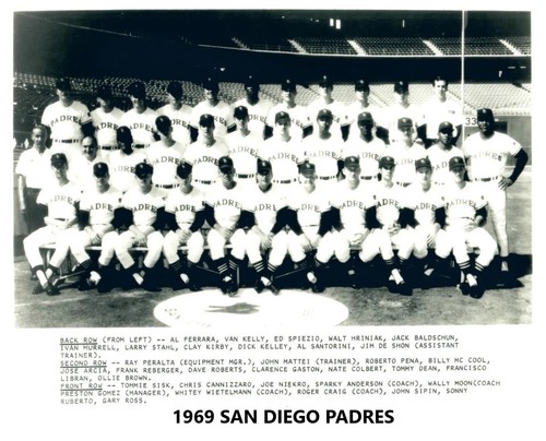 1969 San Diego Padres Team Baseball Mlb With Names 8x10 PHOTO PRINT | eBay