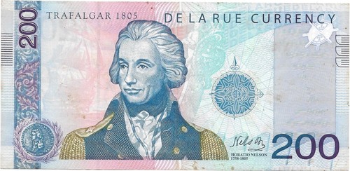 De La Rue Test Note / 200 Units / Nelson Trafalgar | eBay