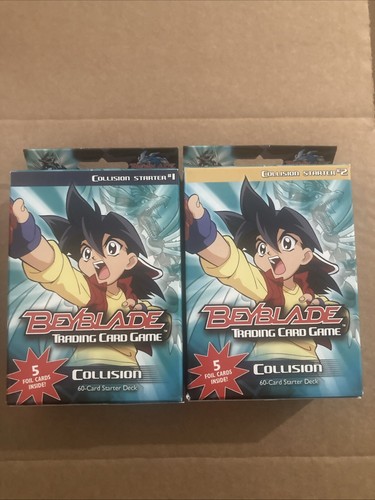 Beyblade 2003 Trading Card Game Collision 60-card Starter Deck #1 and ...