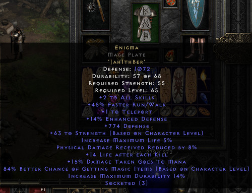 Enigma Mage Plate 14ed/+774 - D2R Diablo II Resurrected Softcore PC | eBay