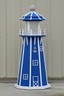 4 Foot Electric and Solar Powered Poly Lighthouse (Patriot Blue/white ...