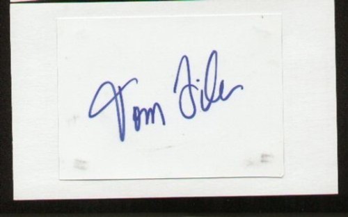 Tom Filer signed autographed 3x5 index card E1360 | eBay