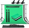 Chromakey Green Screen Lighting Kit 2400 Watt 9'×13' Backdrop ...