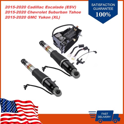 Rear Suspension Air Shocks Compressor Kit For 2015-2020 Escalade ...