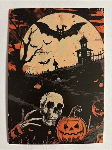 Halloween Vintage Style Unused Spooky Postcard Greeting Card 4x6 | eBay
