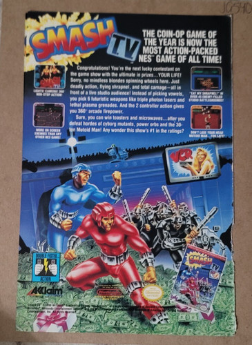 1990s Vintage Smash Tv Video Game Promo Print Ad Original (JA540 | eBay