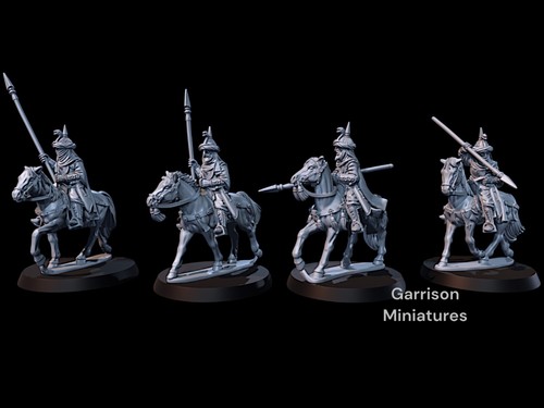 Mounted Southron Palace Guard X4 28mm MESBG LOTR Medieval Wargames ...