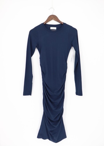 VELVET By Graham & Spencer Beatrix Long-Sleeve Midi Dress Midnight S ...