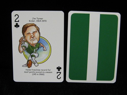 Jim Turner New York Jets "2 of Clubs" Hero Decks Playing Card | eBay