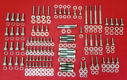 FORD ENGINE STAINLESS STEEL HEX BOLTS KIT 351C 351 CLEVELAND HO COBRA ...