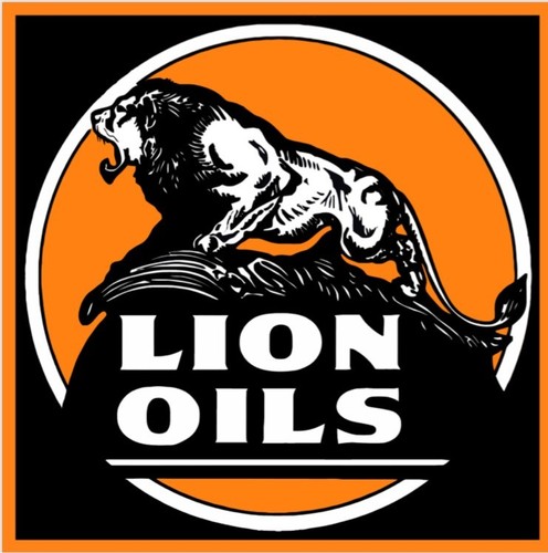 Lion oil Oils gasoline metal advertising sign Square 12inch | eBay